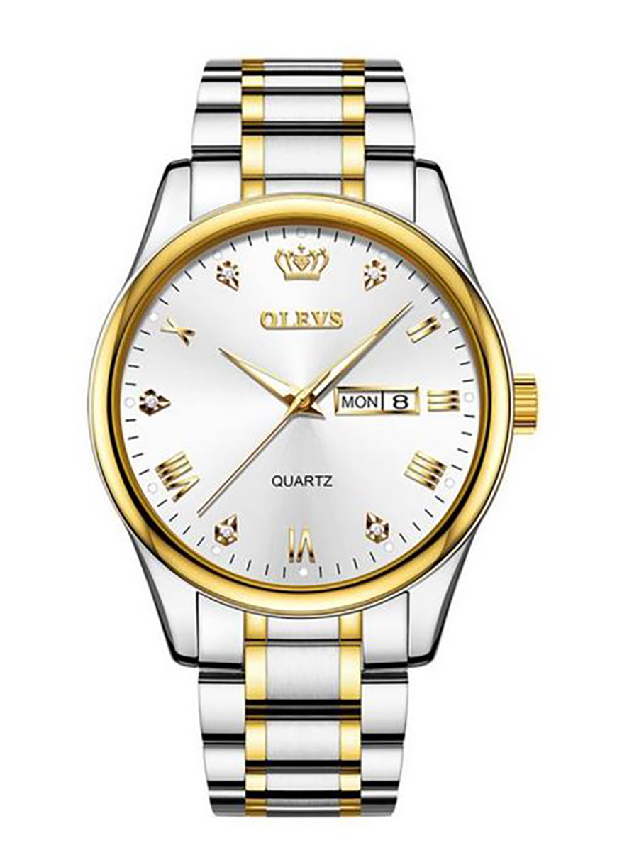 Olevs Man’s Quartz Stainless Steel Watch 5563SGL | Wafilife