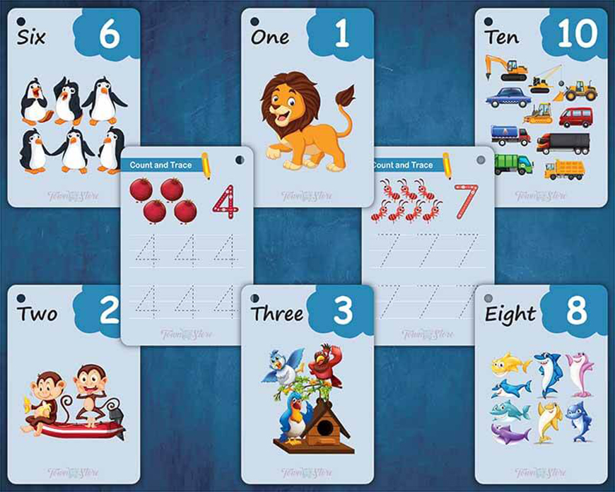 TownStore Early learning English Activity Flash Cards | Wafilife