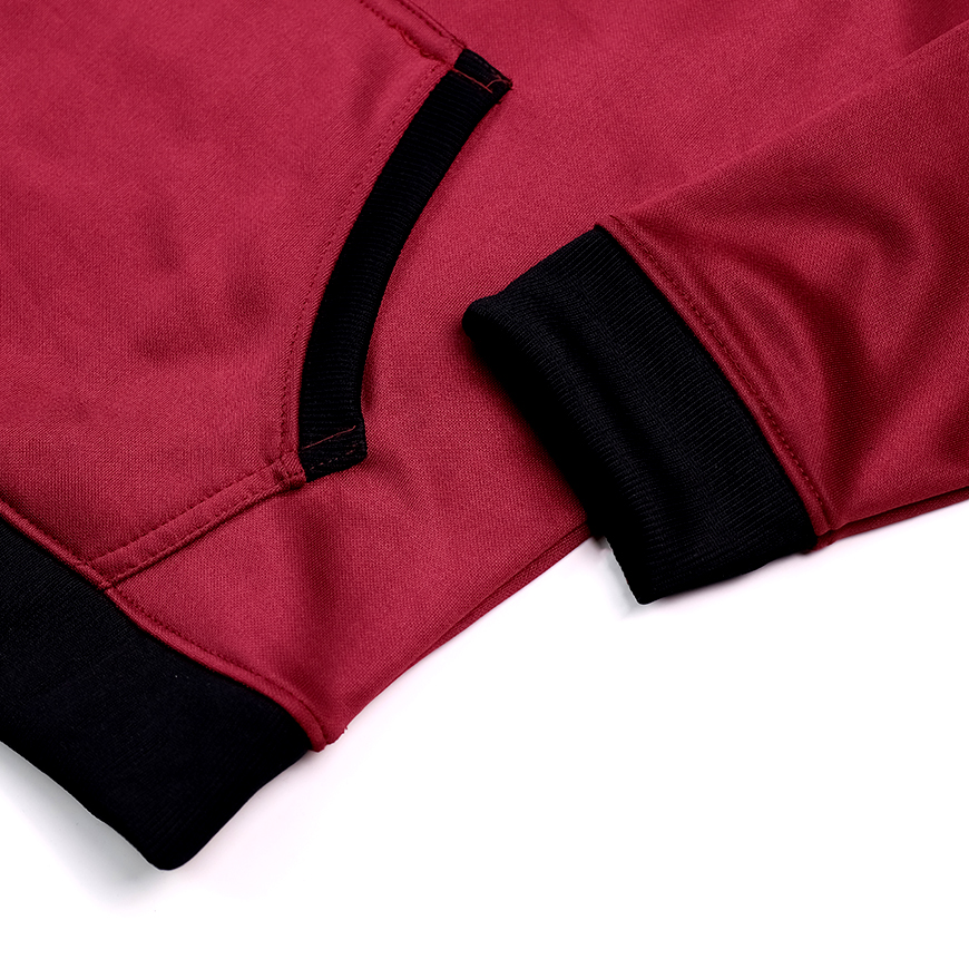 Hoodie : China Contrast Hoodie - Maroon Radiant | Wafilife