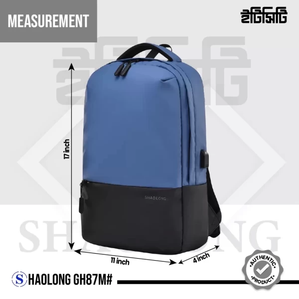 Shaolong GH87M# Laptop Business And Travel Backpack - Blue | Wafilife