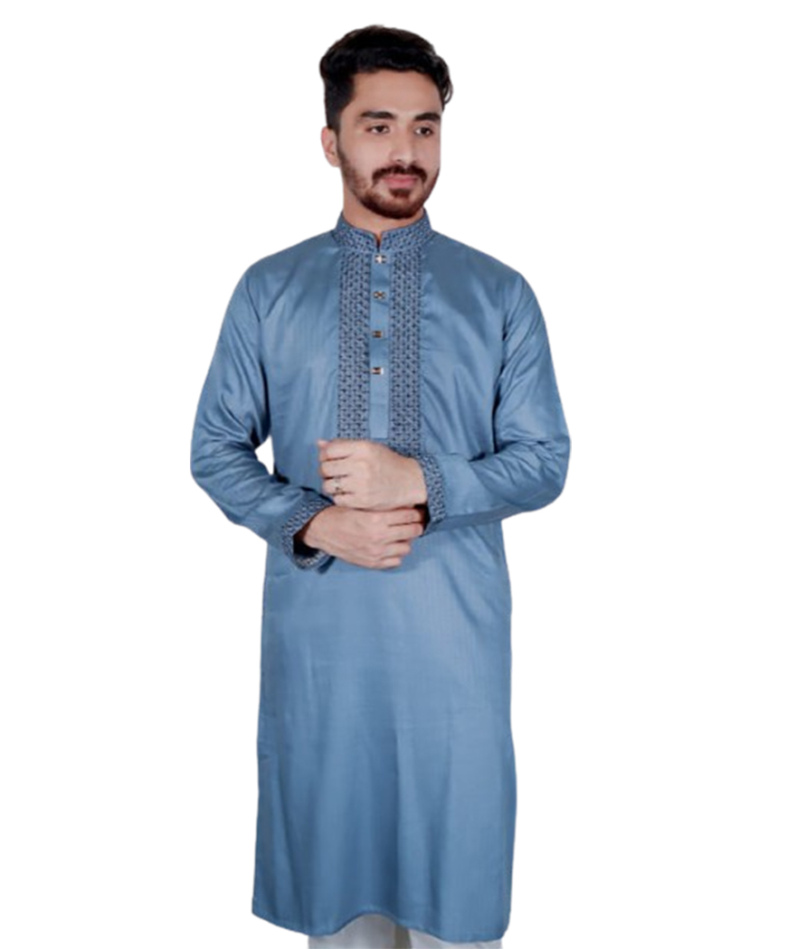 Embroidary Panjabi Sky Blue | Wafilife
