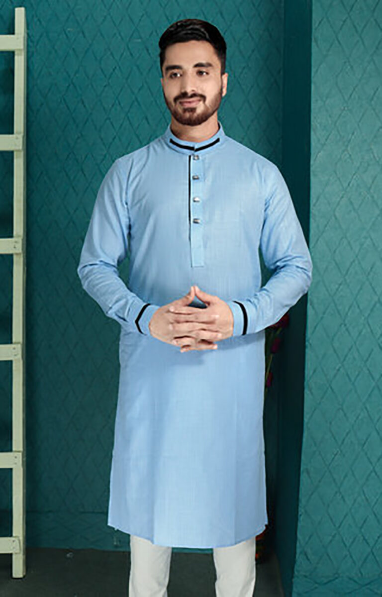 Platinum Panjabi Sky Blue | Wafilife