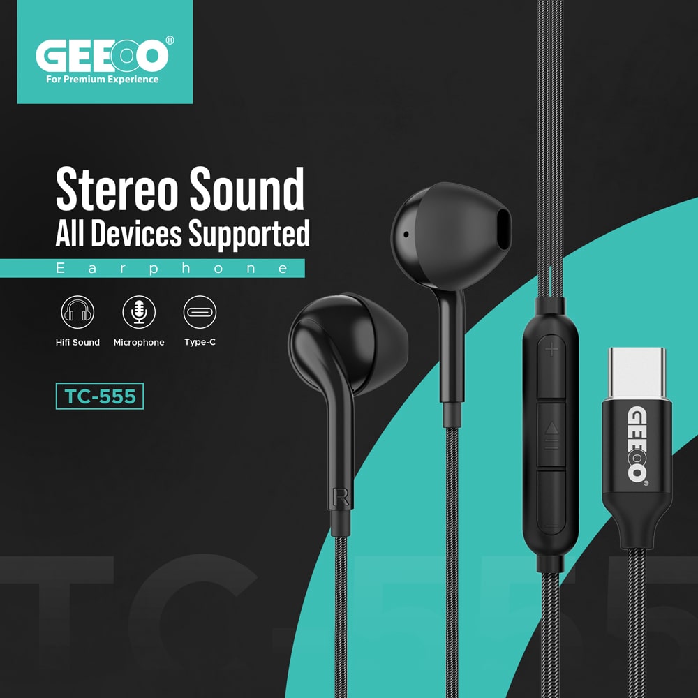 GEEOO TC555: Best Type-C Earphone | Wafilife