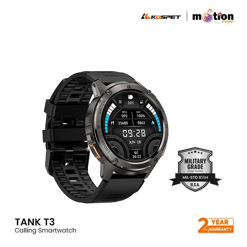 KOSPET TANK T3 Calling Rugged Smartwatch | Wafilife