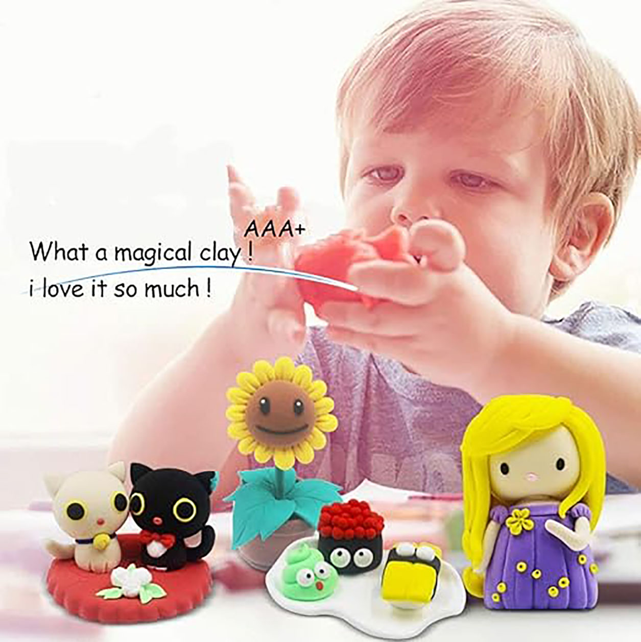 12 Colors Soft Super Light Clay Ultra Light Creative Art and Craft Air ...