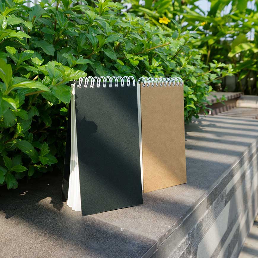 Studio Series Spiral-Bound Kraft & Black Notebook 2-Pack | Wafilife