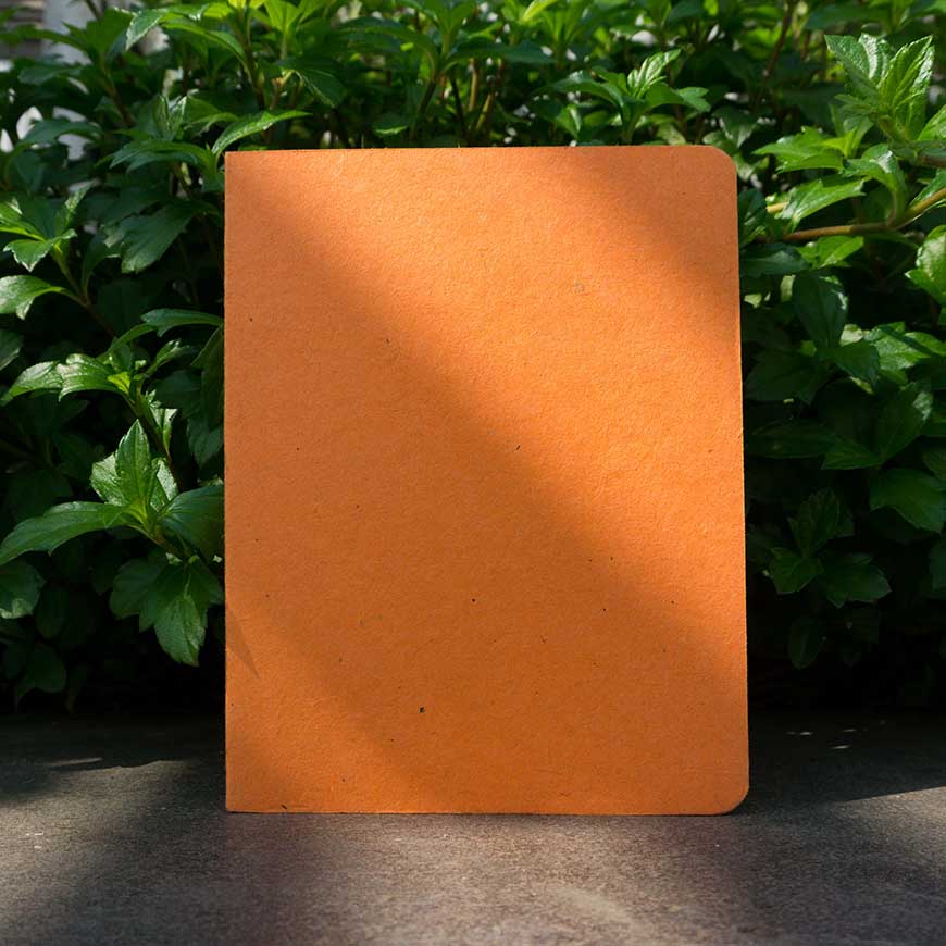 Explorer Notebook (Jute Handmade Orange Board Cover) | Wafilife