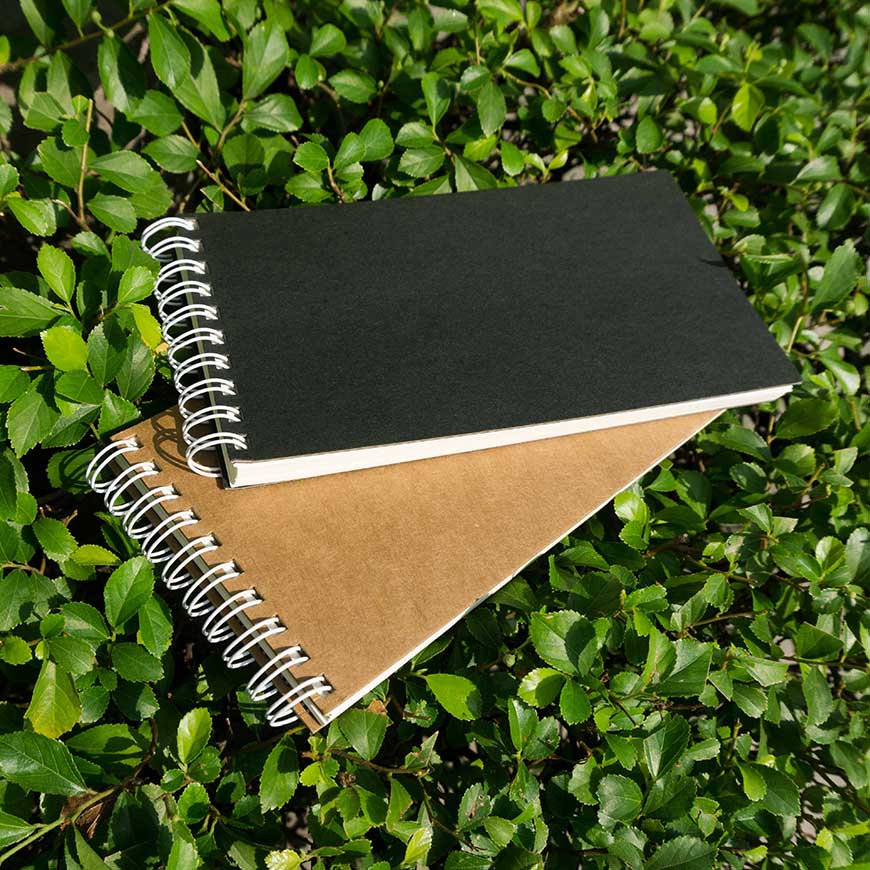 Studio Series Spiral-Bound Kraft & Black Notebook 2-Pack | Wafilife