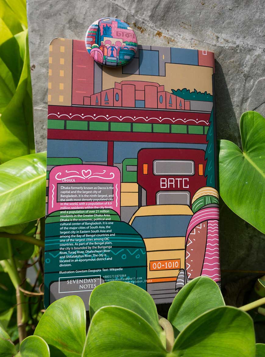 Dhaka Notebook with Badge (SN202008122) | Wafilife