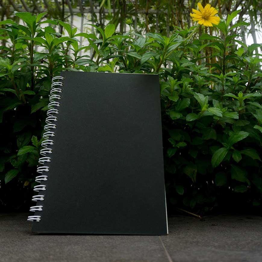 Executive Series Black Spiral Large Notebook | Wafilife