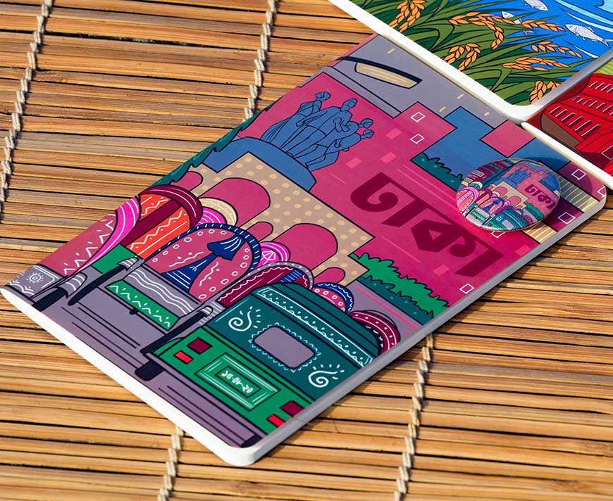 Dhaka Notebook with Badge (SN202008122) | Wafilife