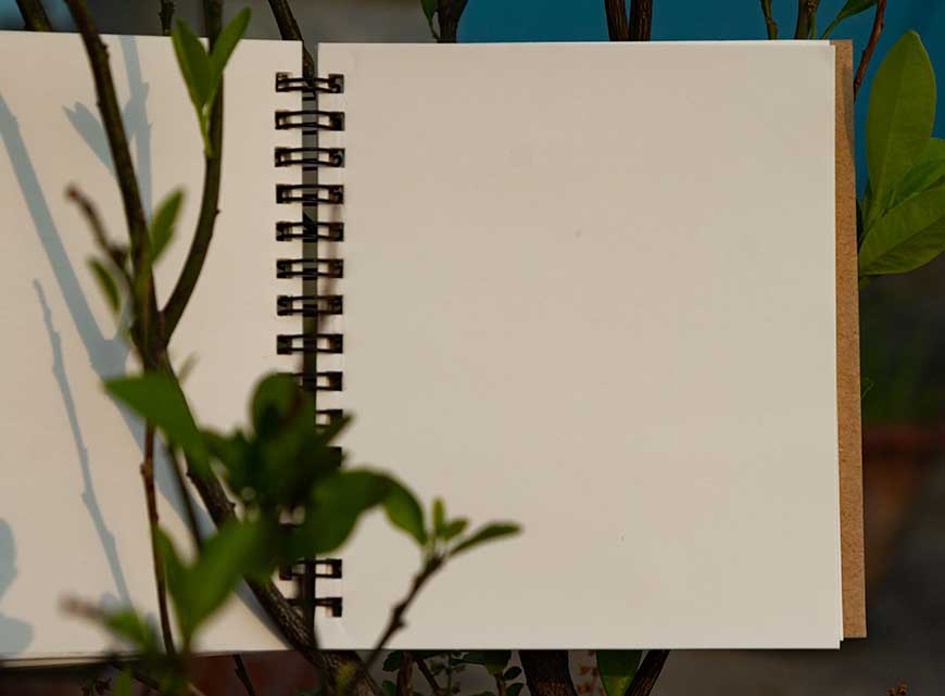 Artist Notebook White Spiral | Wafilife