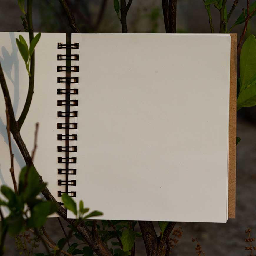 Artist Notebook White Spiral | Wafilife