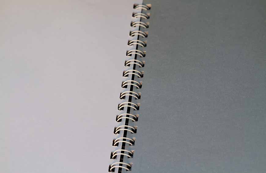 Silver Coated Paper Black Spiral Notebook | Wafilife