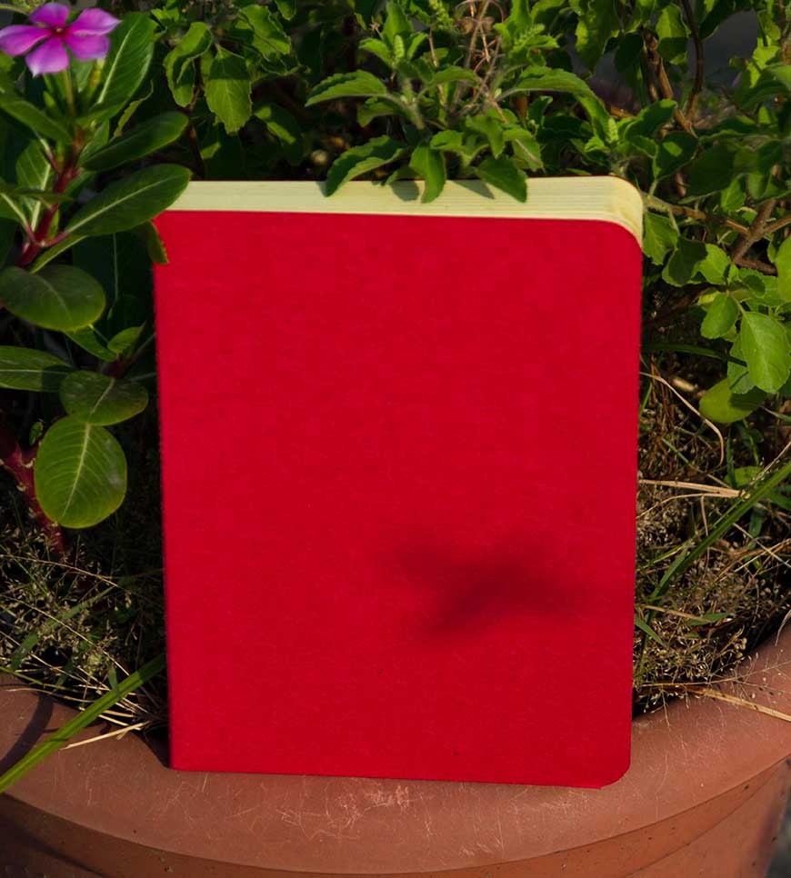 Yellowish Page Hand Made Red Cover Notebook | Wafilife