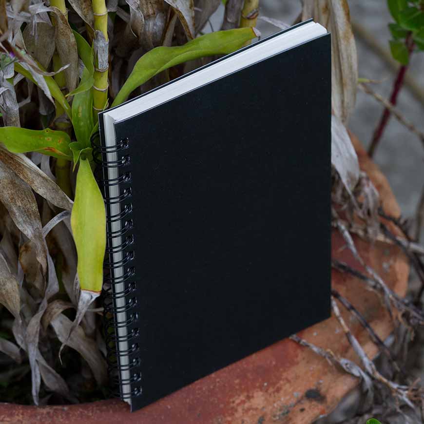 Executive Series Black Spiral(Black) Notebook | Wafilife