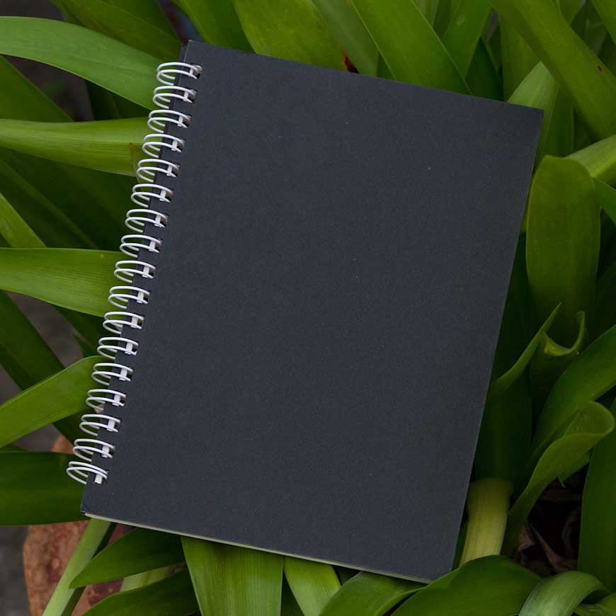 Executive Series Black Spiral Large Notebook | Wafilife