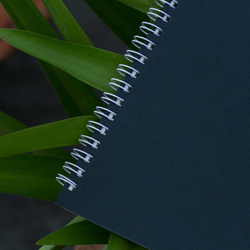 Executive Series Black Spiral Large Notebook | Wafilife