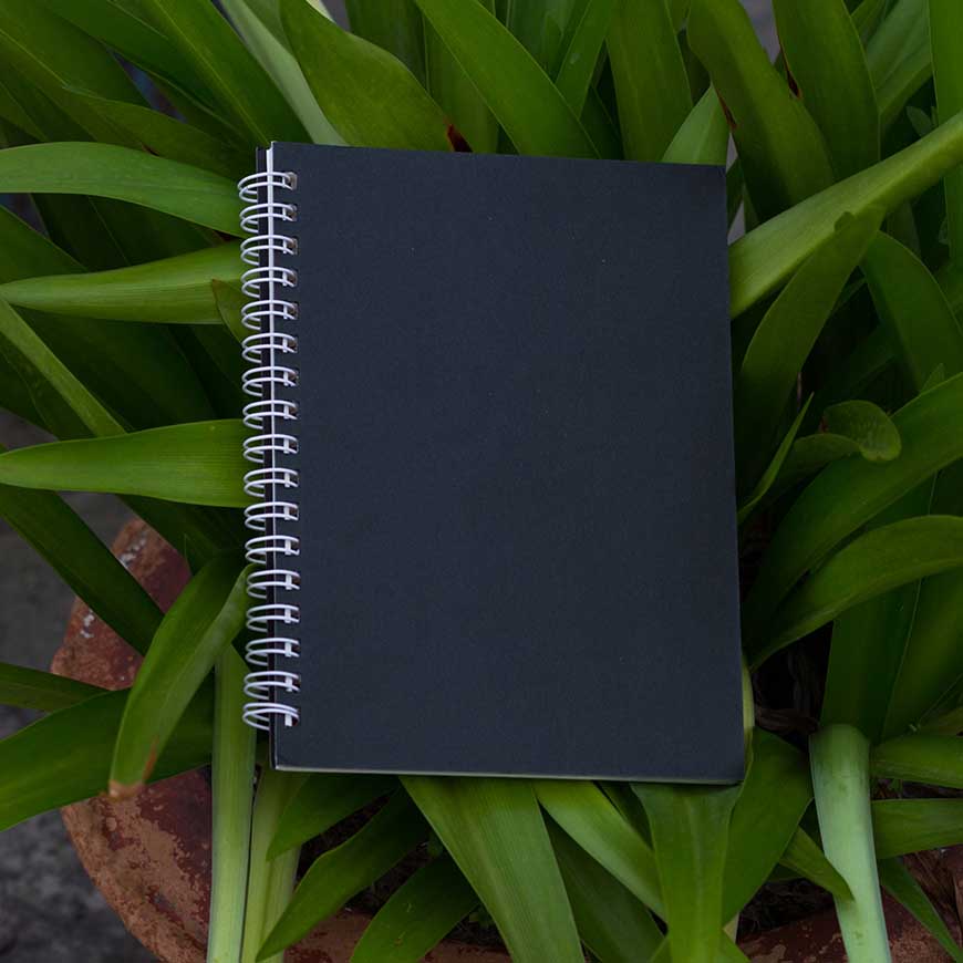Executive Series Black Spiral Large Notebook | Wafilife