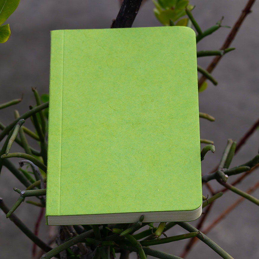 Yellowish Page Hand Made Green Cover Notebook | Wafilife