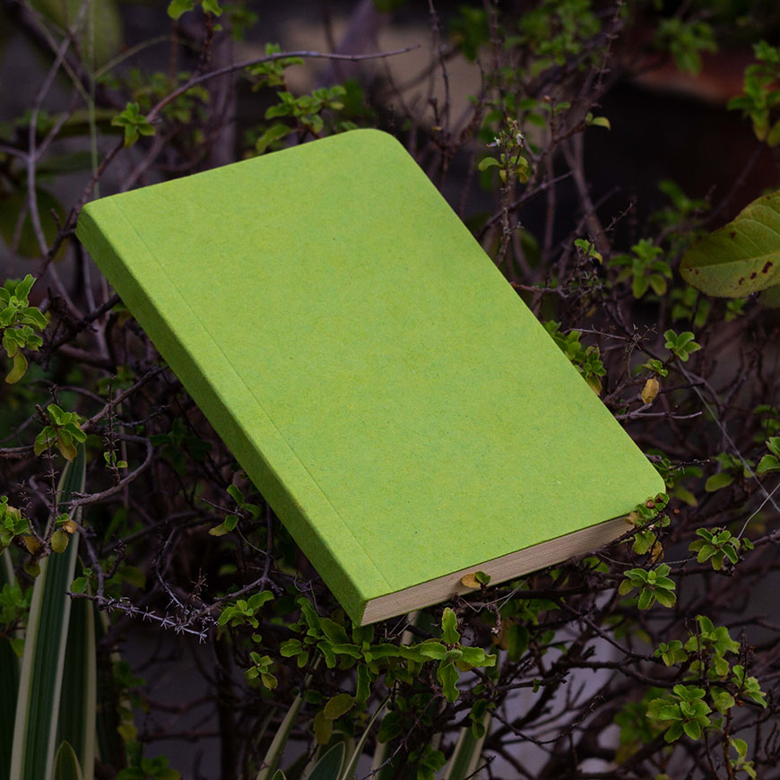 Yellowish Page Hand Made Green Cover Notebook | Wafilife