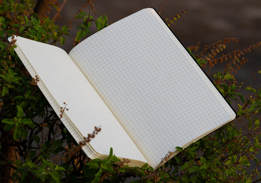 Designer Series Black Graph Grid Notebook | Wafilife