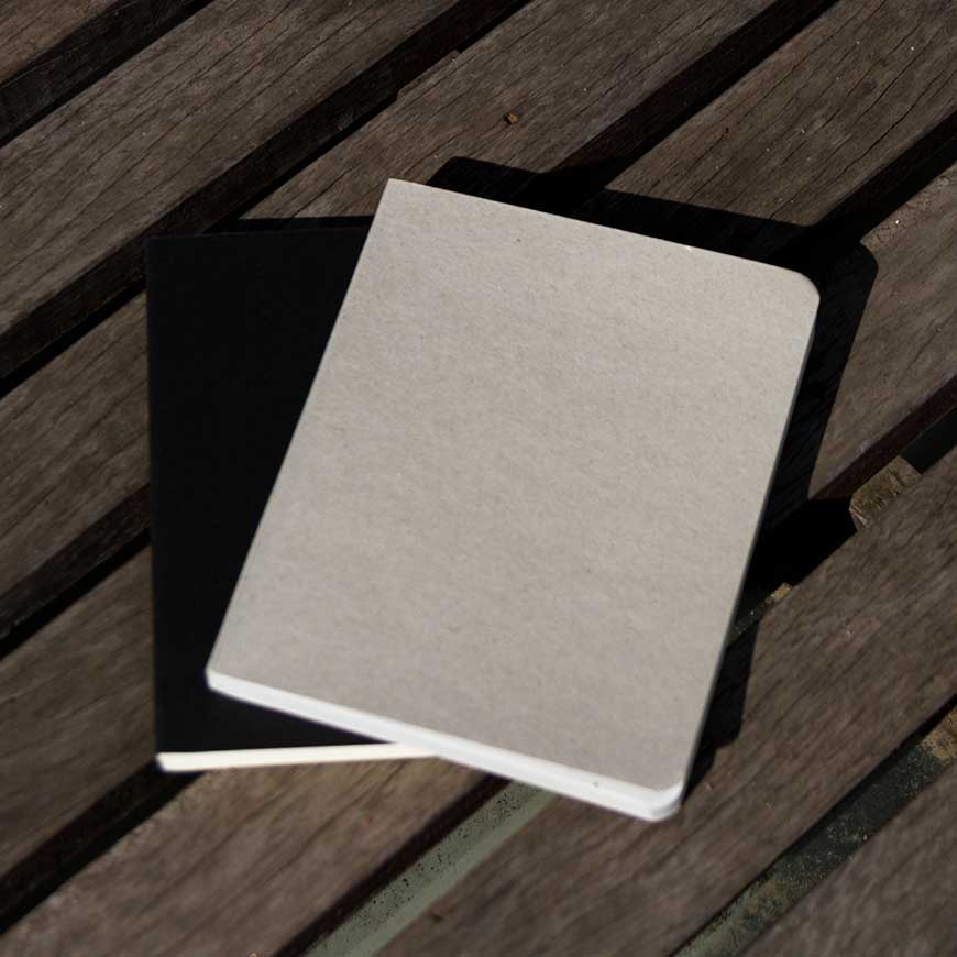 Pocket Series Black & Gray Notebook 2-Pack | Wafilife