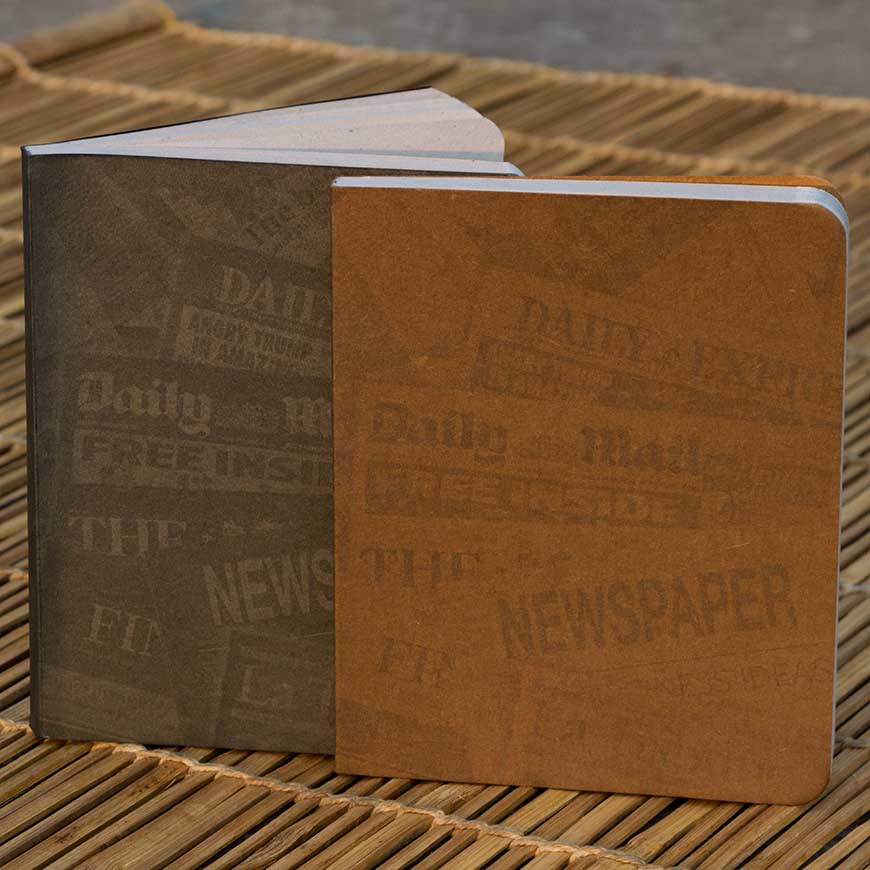 News Cover Series Workbook Brown & Silver Notebook (SN20201126) 2-Pack ...