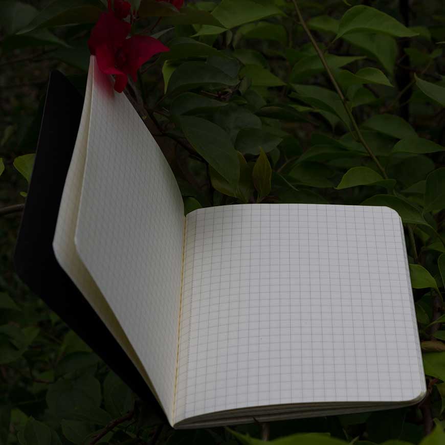 Everyday Graphic Graph-Grid Texture Black Notebook | Wafilife