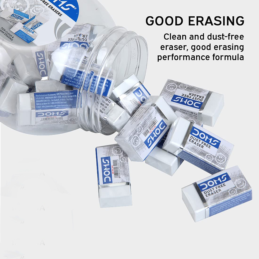 Doms Non-Toxic Dust Free Erasers | Wafilife