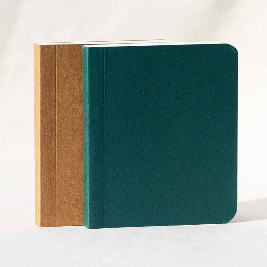 Tiny Sketchbook Series Green and Kraft Notebook 2-Pack | Wafilife