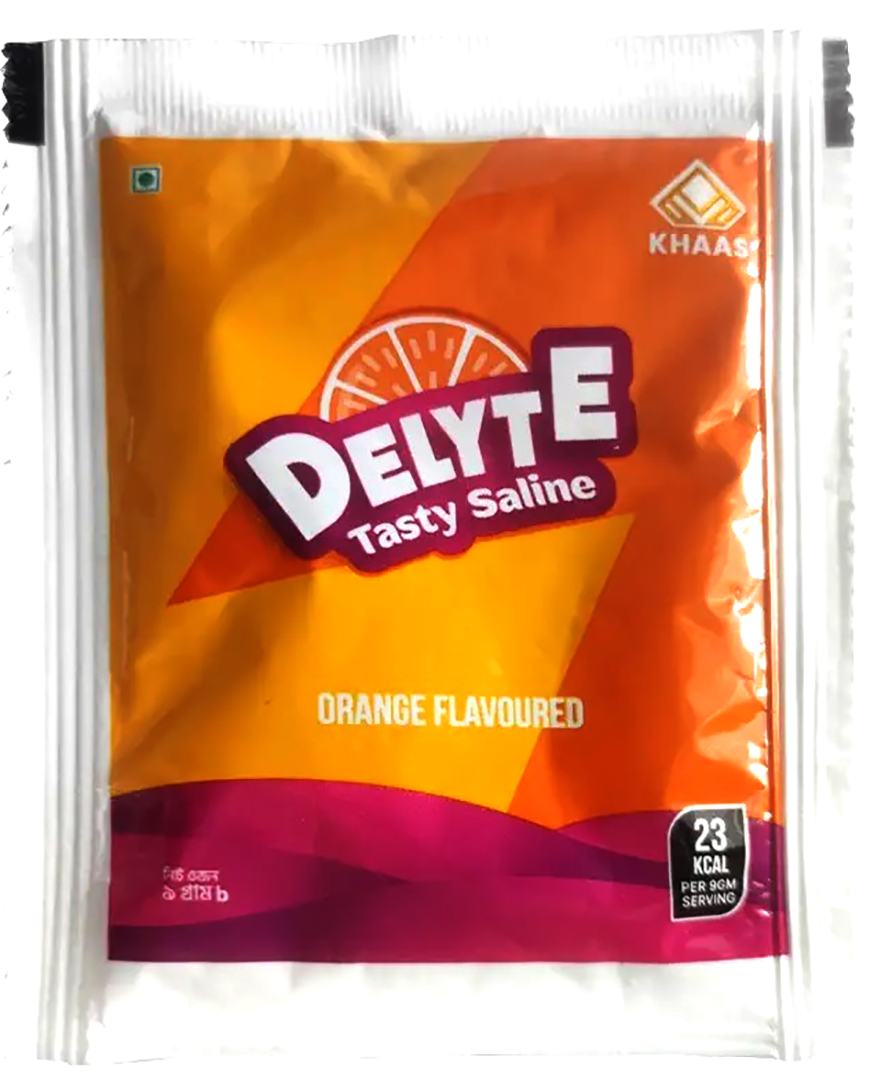 Khaas Delyte Tasty Saline Box (Orange Flavored) – 9 gm × 20 packets | Wafilife